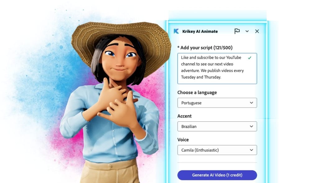Cómo utilizar el complemento de animación Krikey AI para Adobe Express