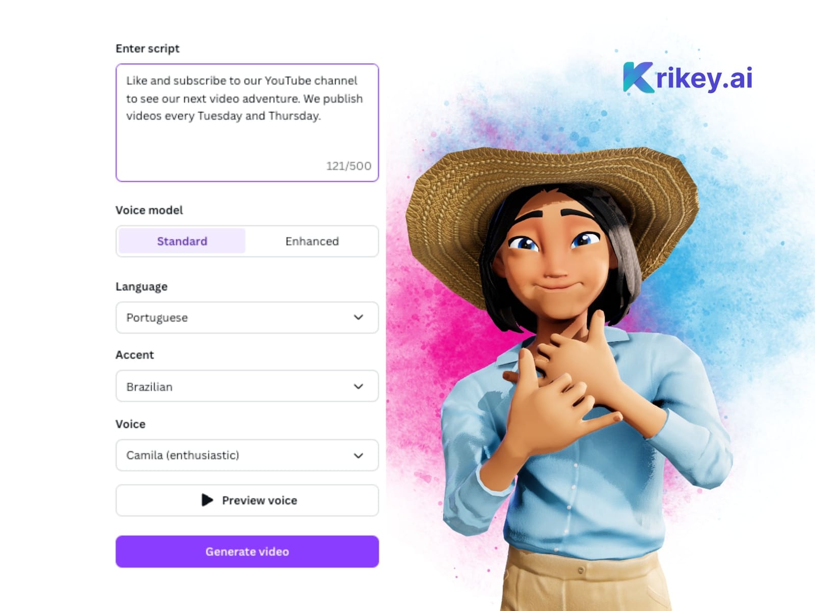 How to use the Krikey AI Canva Animation App
